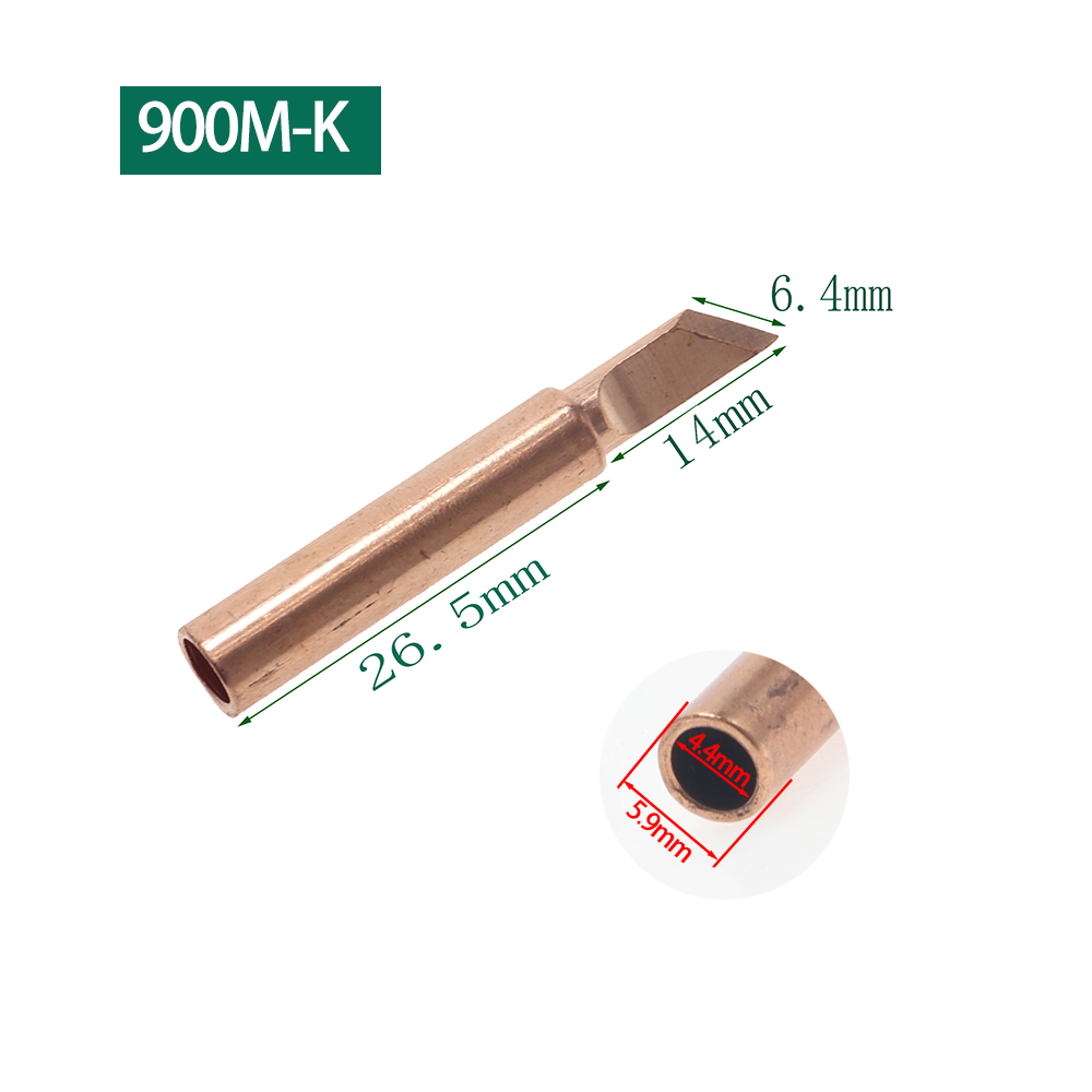 5Pcs 900M-T Pure Copper Soldering Iron Tip Soldering iron BGA Soldering Station Lead-free Solder ...