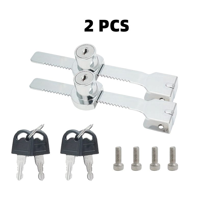 1-5Pcs Sliding Glass Door Lock With Key, Showcase With Chrome Finish ...