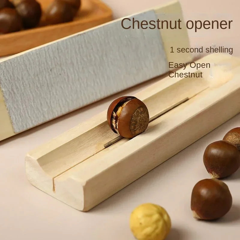 Chestnut can opener, solid wood peeler, raw chestnut, lotus seed ...