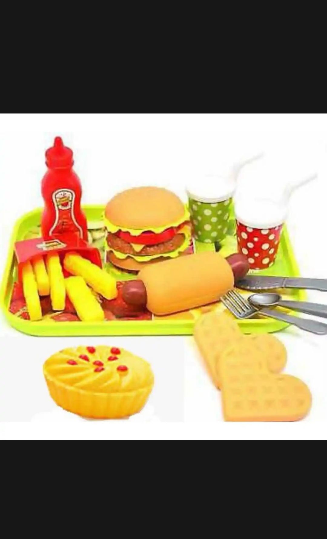 Kitchen Set KFC Toy Food Set Play Food kids Educational Toy Burger Bun ...
