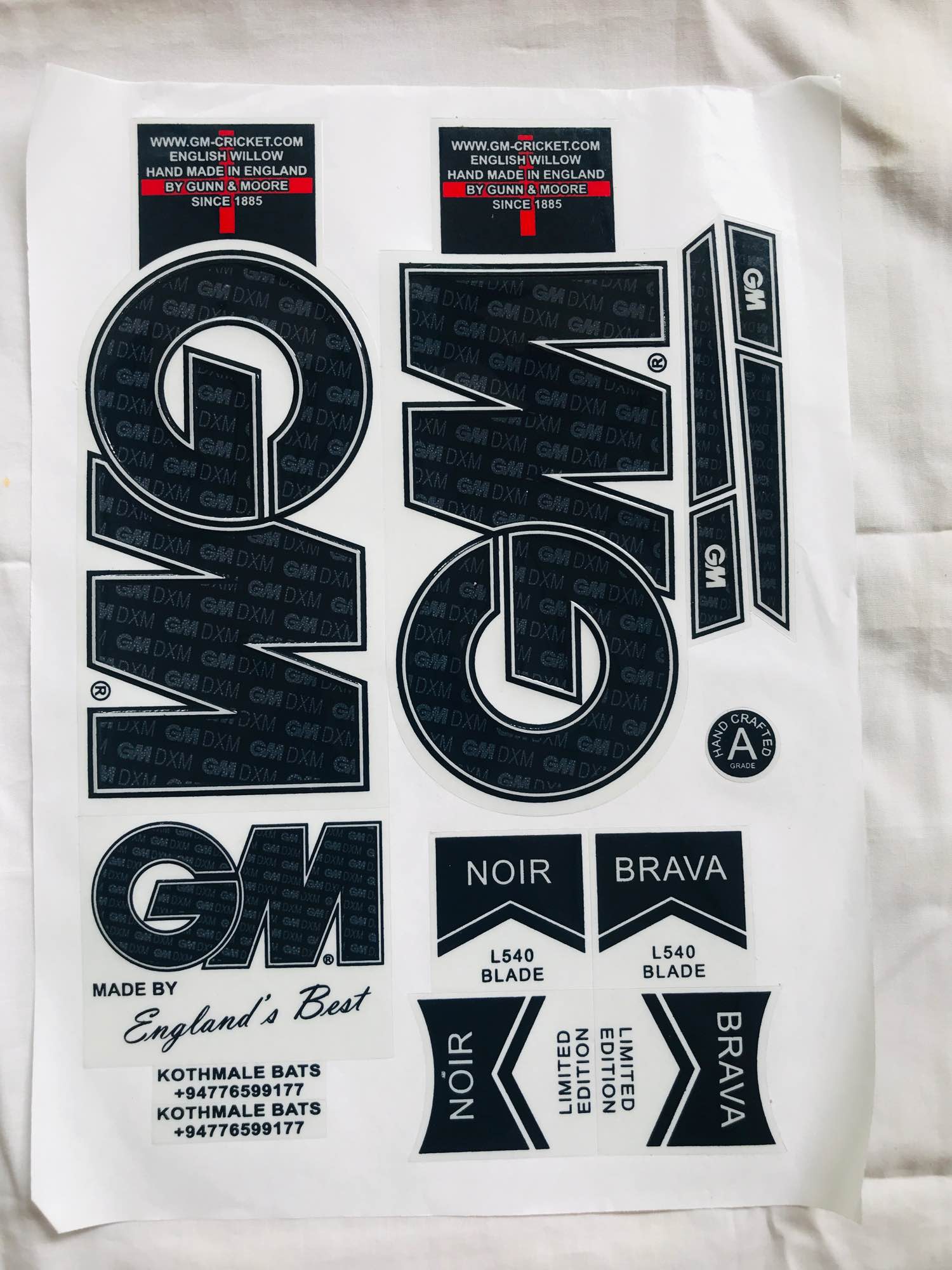 Original Cricket Bat Stickers - 3D Embossed | Daraz.lk