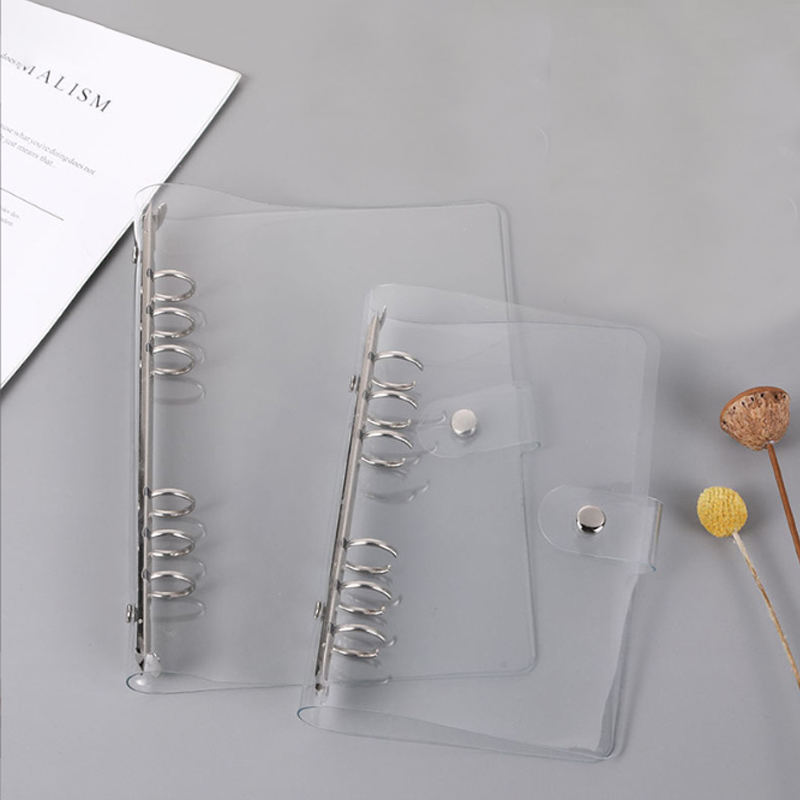 Transparent Color Plastic Clip File FolderA4/A5/A6/Notebook Loose Leaf ...