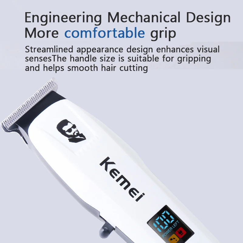 Kemei KM-PG232 Professional Hair Cutting Machine Electric Hair Clipper Cordless Trimmer for Men ...