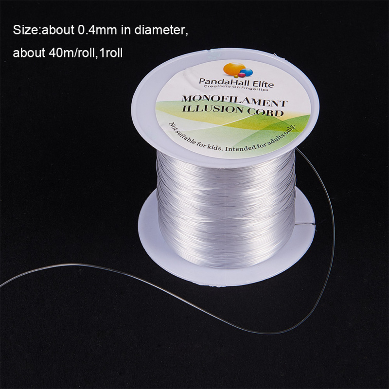 110 Yards Clear Invisible Craft Nylon Thread 0.25mm Monofilament ...