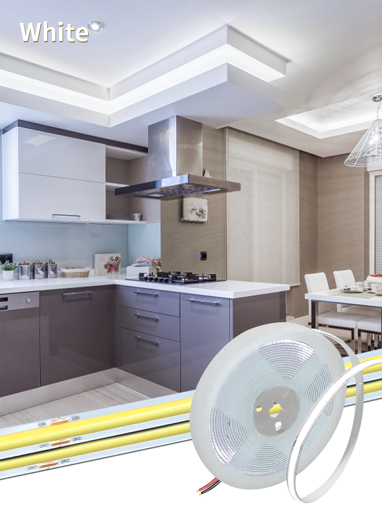 DC 12V 24V COB LED Strip Light 320 LEDs/m 1M 2M 3M 5M 10M High Density ...