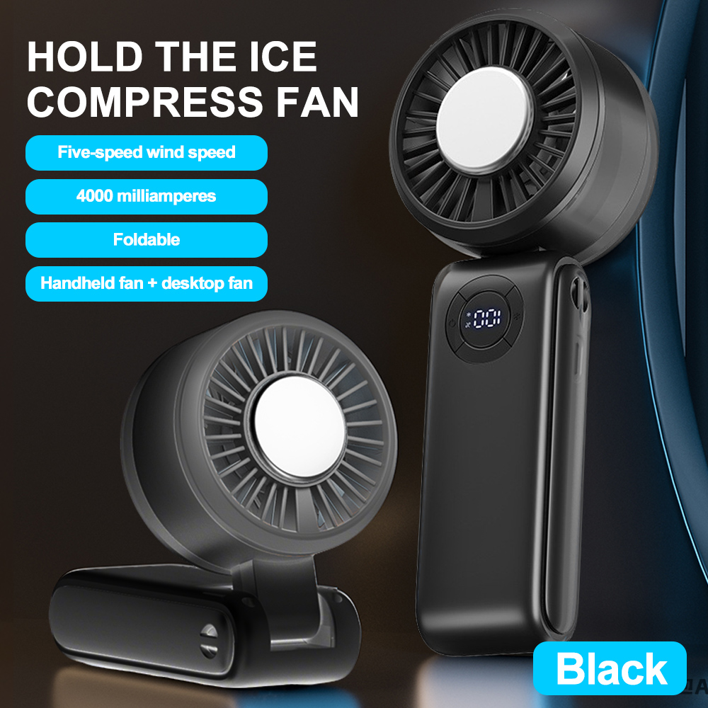 Handheld Air Cold Fan 3600mAh USB Rechargeable Outdoor Mini Cooling Fan ...