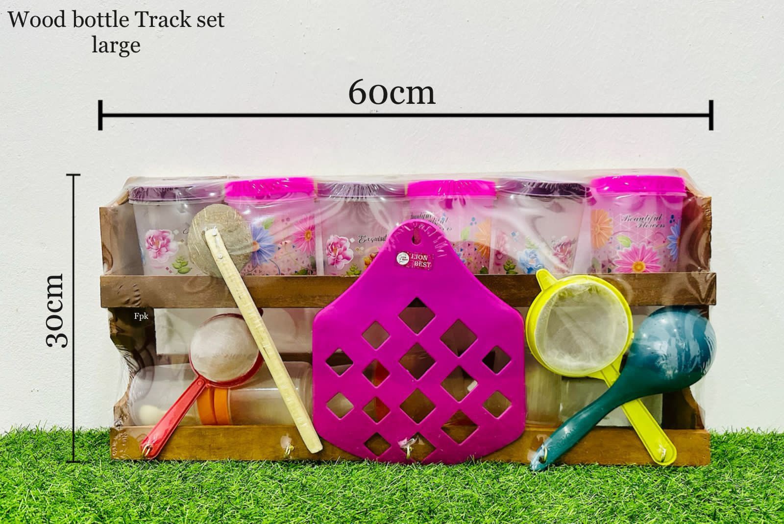 Wood Bottle Track Set Large | Daraz.lk