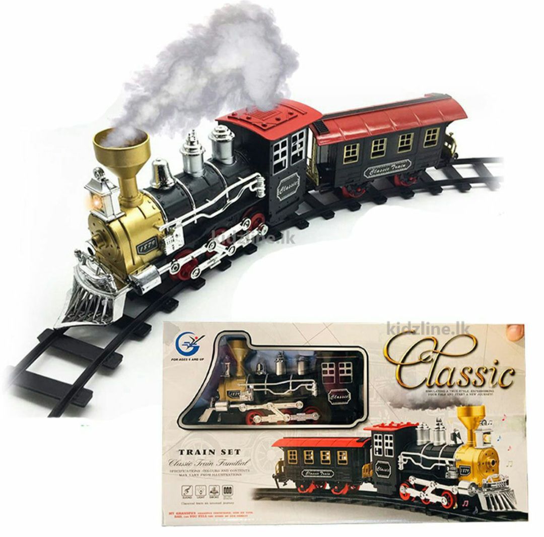Classic train set with smoke for kids | Daraz.lk
