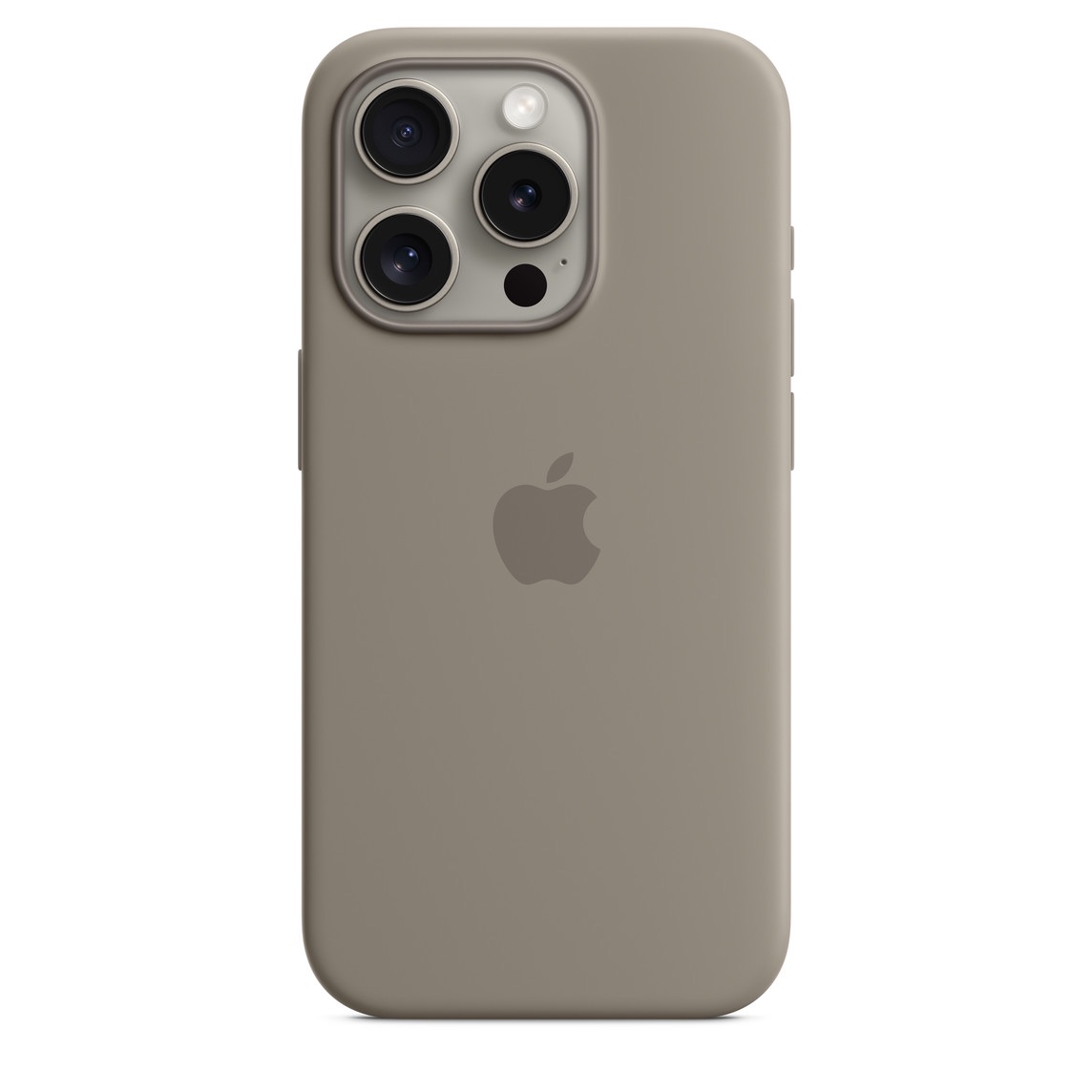 iPhone 15 Pro/ 15 Pro Max Natural Titanium Silicone Case - Premium ...