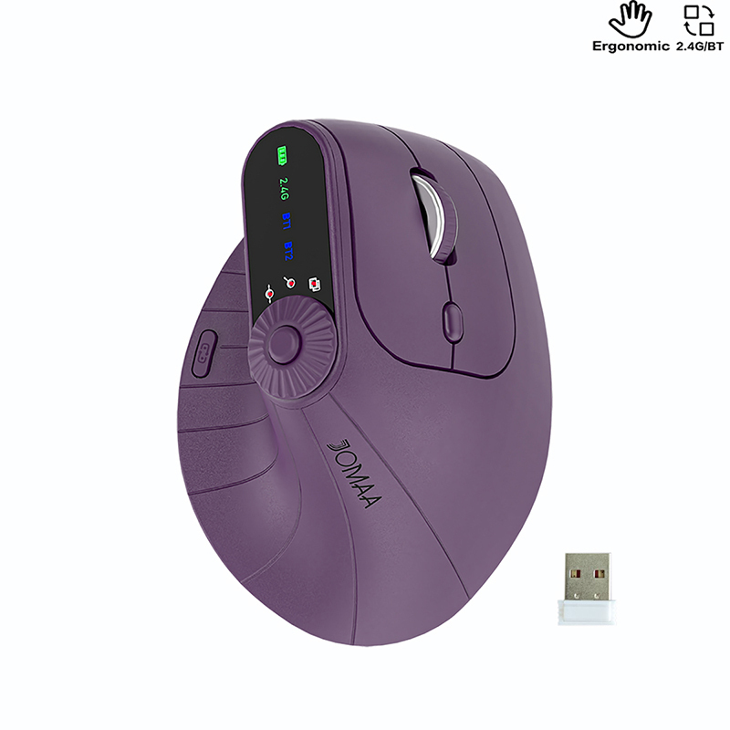 Jomaa BT5.0 Wireless Vertical Mouse With Function Adjustment Knob 8 ...