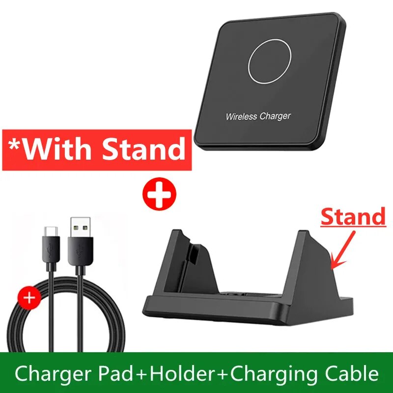 30W Wireless Charger Pad Stand Desktop Ultra-thin Mobile Phone Fast ...