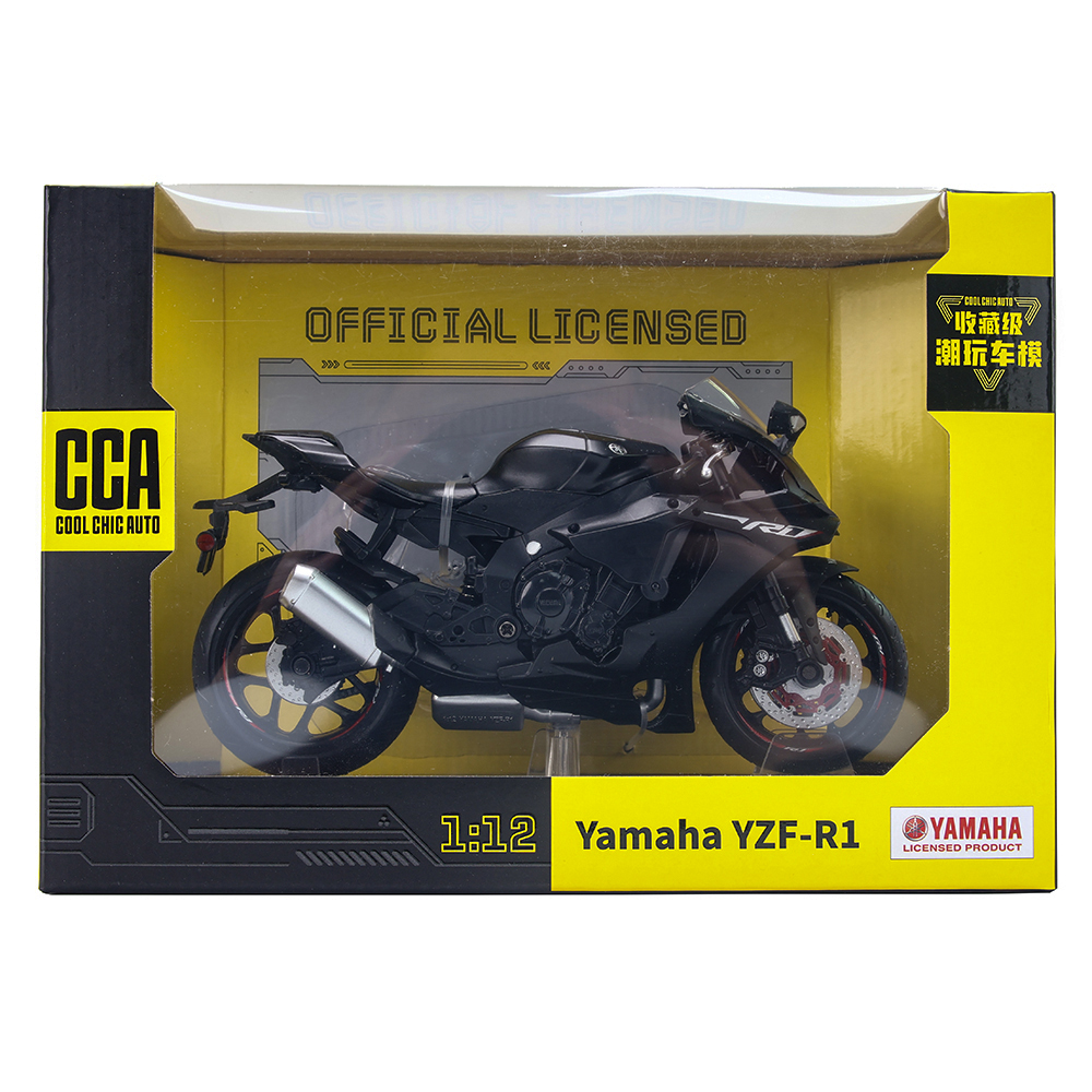 CCA 1:12 Yamaha YZF-R1 Alloy Motocross Licensed Motorcycle Model Toy ...