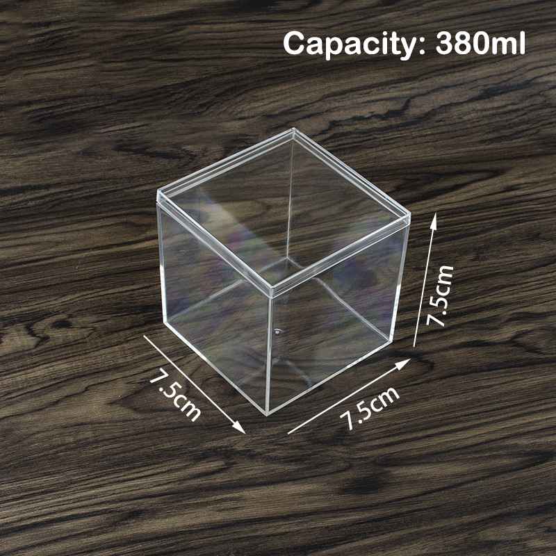 Square High Transparent Plastic Box Betta Breeding Box Mini Candy Slime ...