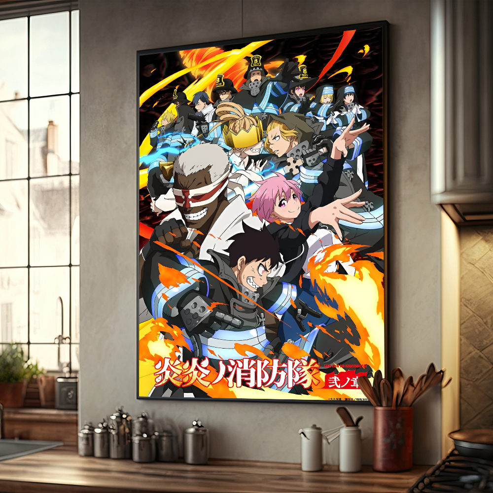 Fire Force Anime Classic Movie Posters Vintage Room Bar Cafe Decor ...