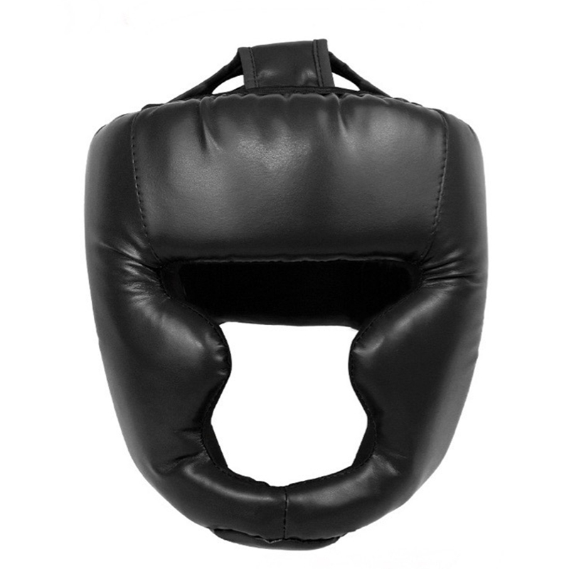 New Boxing Helmet Leather Karate Muay Thai Sanda Training Adults Kids ...