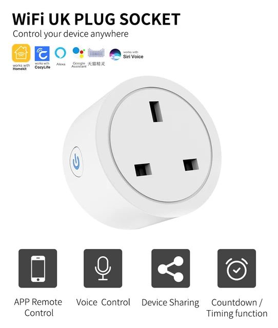 Smart Wifi Plug 16A | Smart Plug 16A | Wifi Plug 16A | 3 Pin Plug Wifi ...