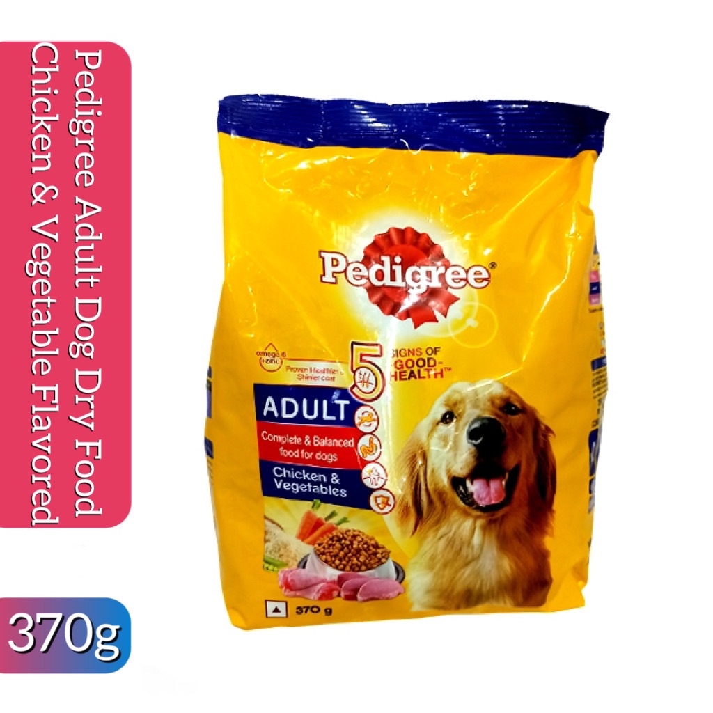 Pedigree Adult Dog Dry Food 370g (Chicken and Vegetable Flavored ...