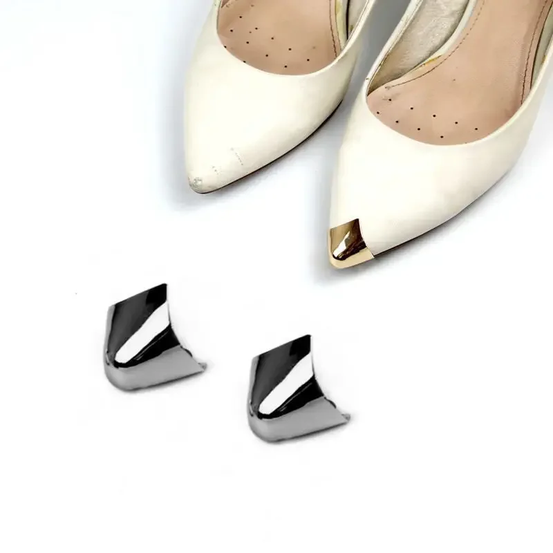 Women High Heel Metal Toe Cap Wear and Tear Concealer Anti-kicking ...