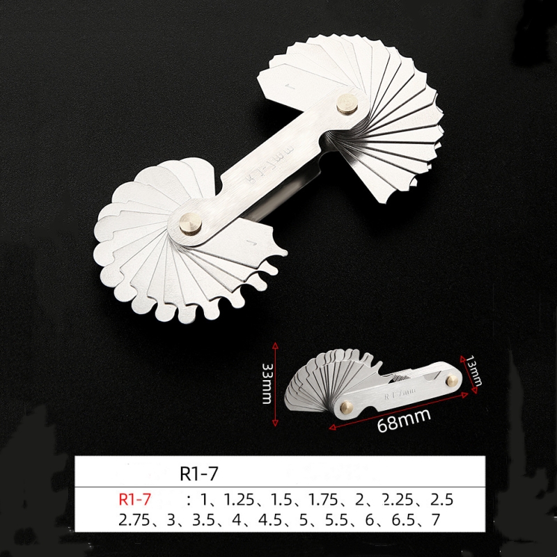 Measuring tool for radius gauge 0.3-7mm High-precision R-gauge R7.5 ...