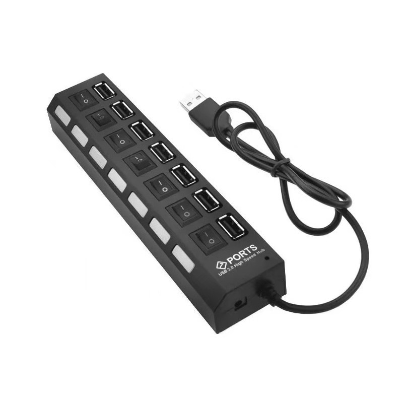 7 Port Usb Splitter Laptop Desktop Computer Expander Multifunctional ...
