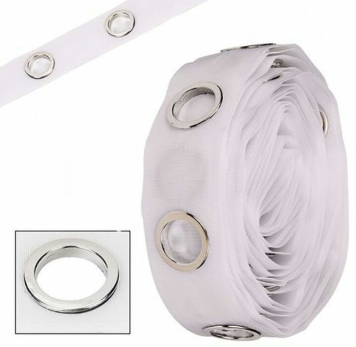 Best quality 10 Meter Eyelet Curtain Tape with 50 Rings Sewing Curtains ...