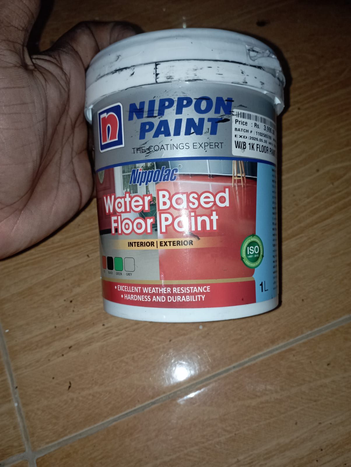 Nippon Water Based Floor Paint (Black-1L) | Daraz.lk