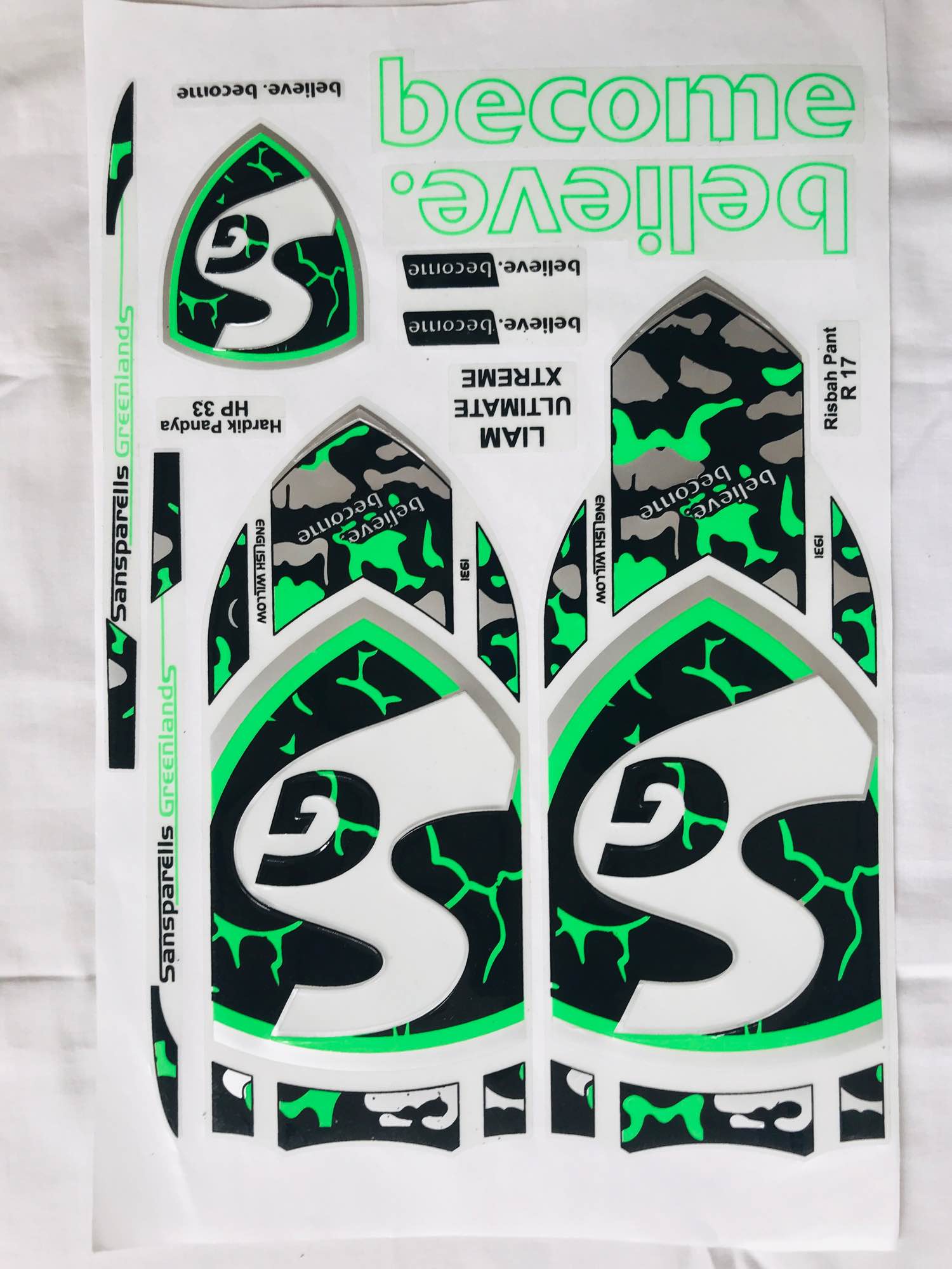 Original Cricket Bat Stickers - 3D Embossed | Daraz.lk