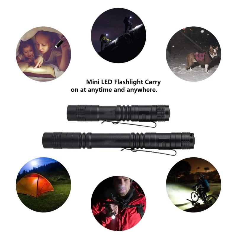 Portable Mini LED Flashlight Use AAA Battery Small Pen Light medical ...