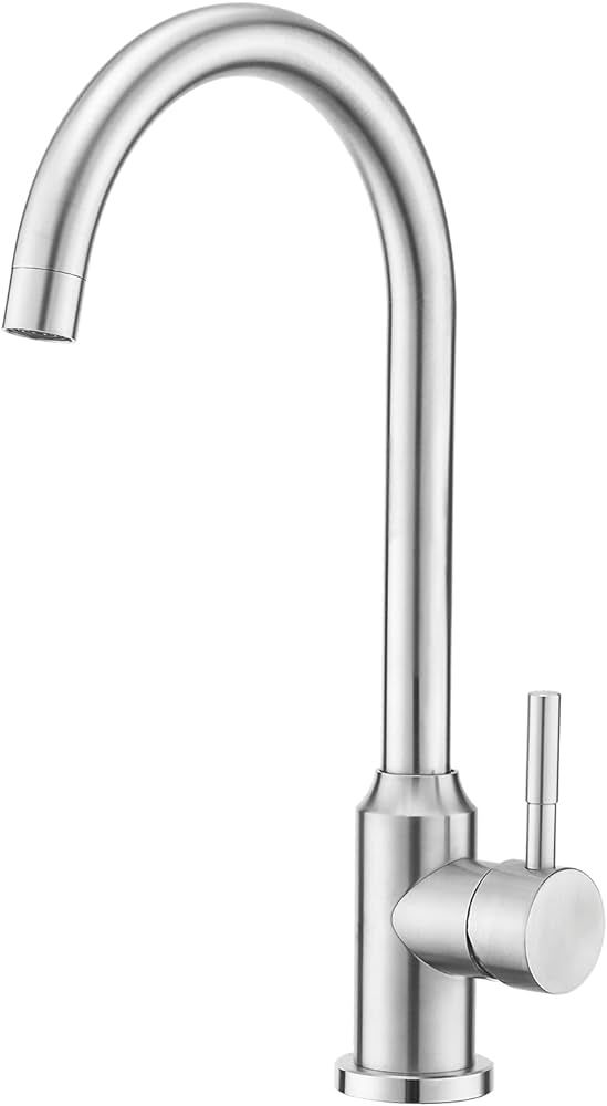 Stainless Steel long Neck Kitchen Indoor Outdoor Sink Tap lever type ...