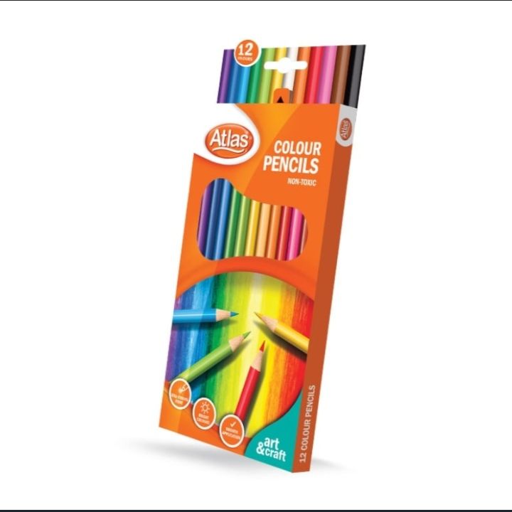 Atlas Colour Pencil Set- 12 colour | Daraz.lk