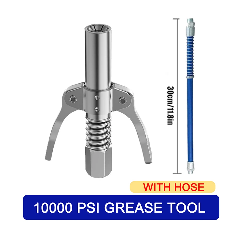 10000PSI Grease Gun Coupler Manual Grease Pump Head Syringe Lubrication ...