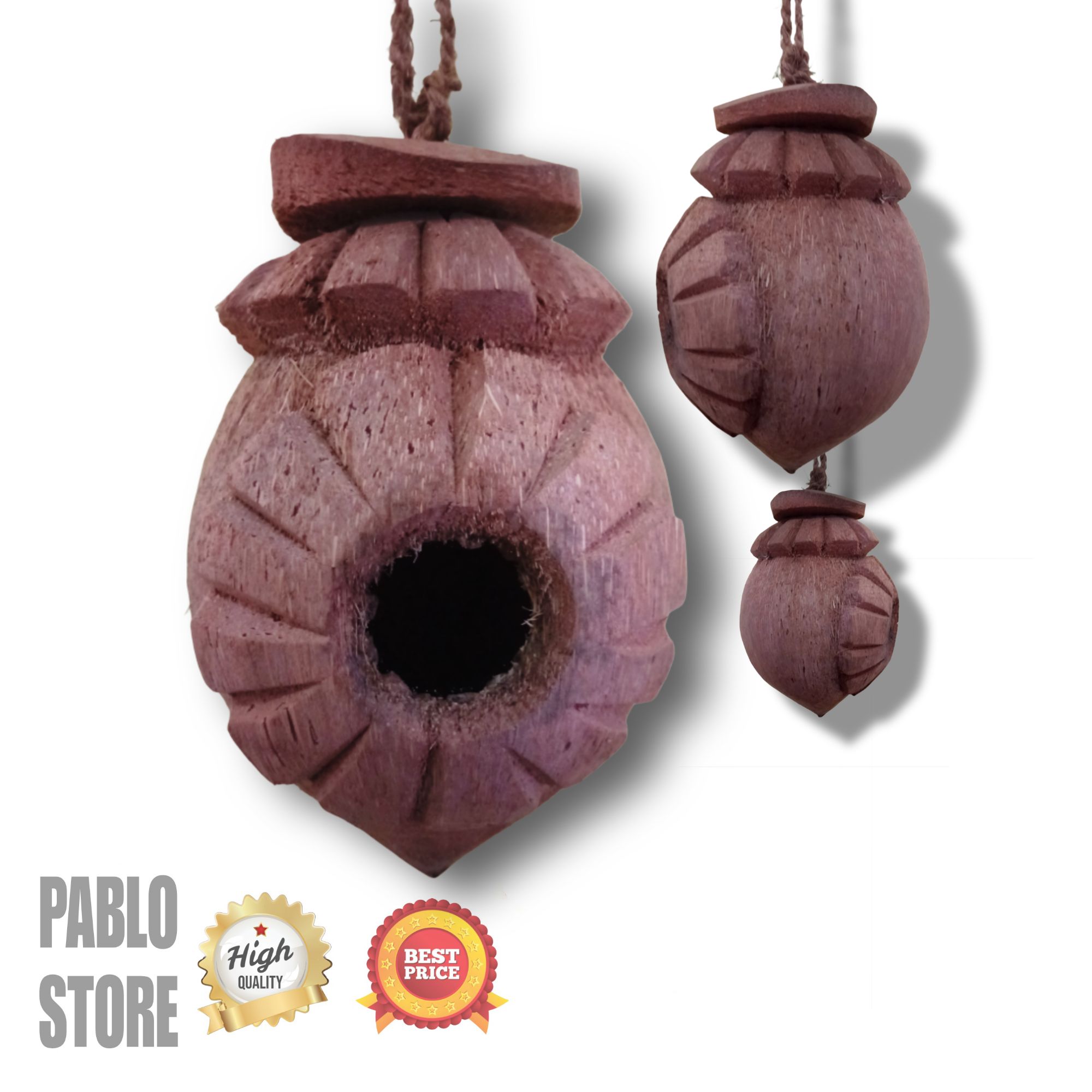 Bird Nest Made From Natural Coconut Shell & Husk | Daraz.lk