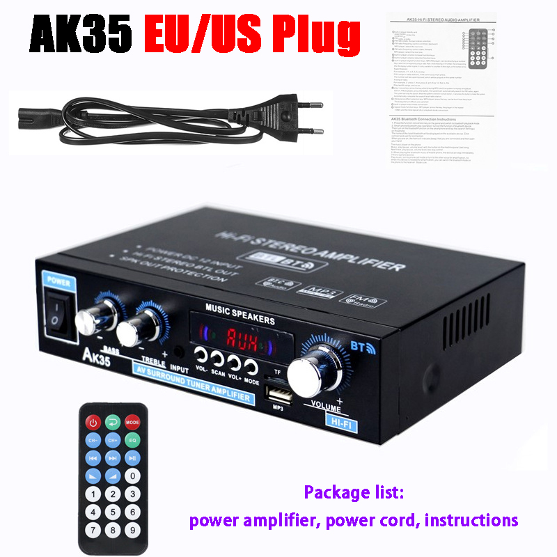 AK35/AV-660BT Audio Power Amplifiers 2 Channel Bluetooth-Compatible ...