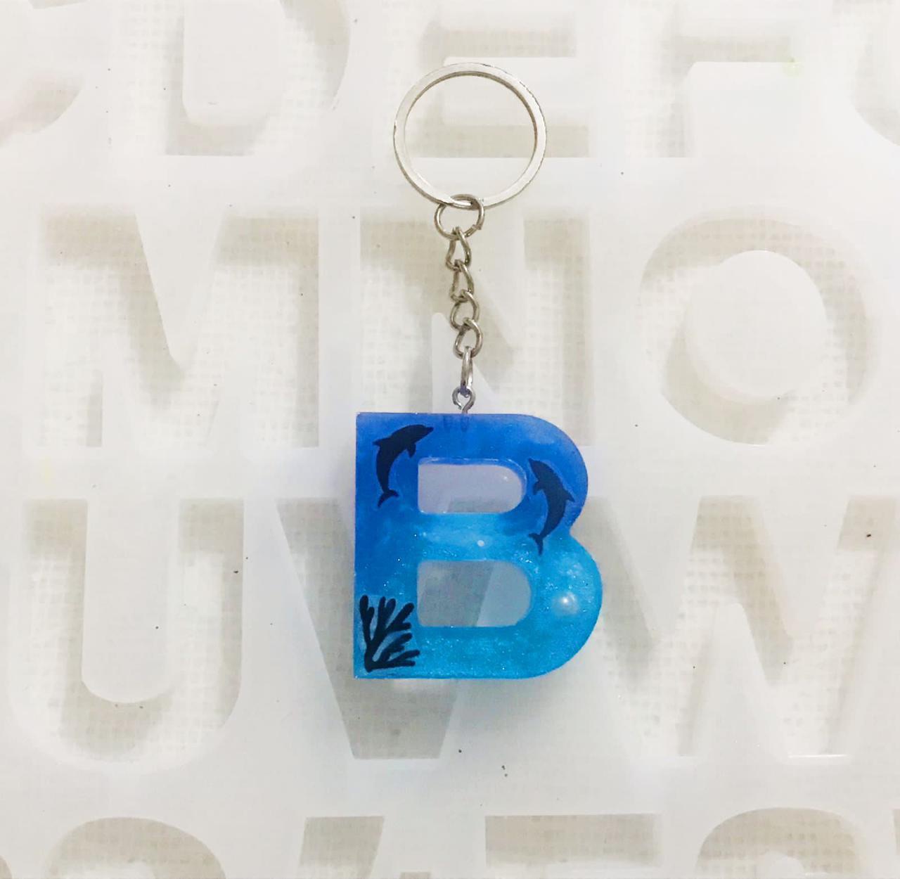 RESIN LETTER KEYCHAIN | Daraz.lk