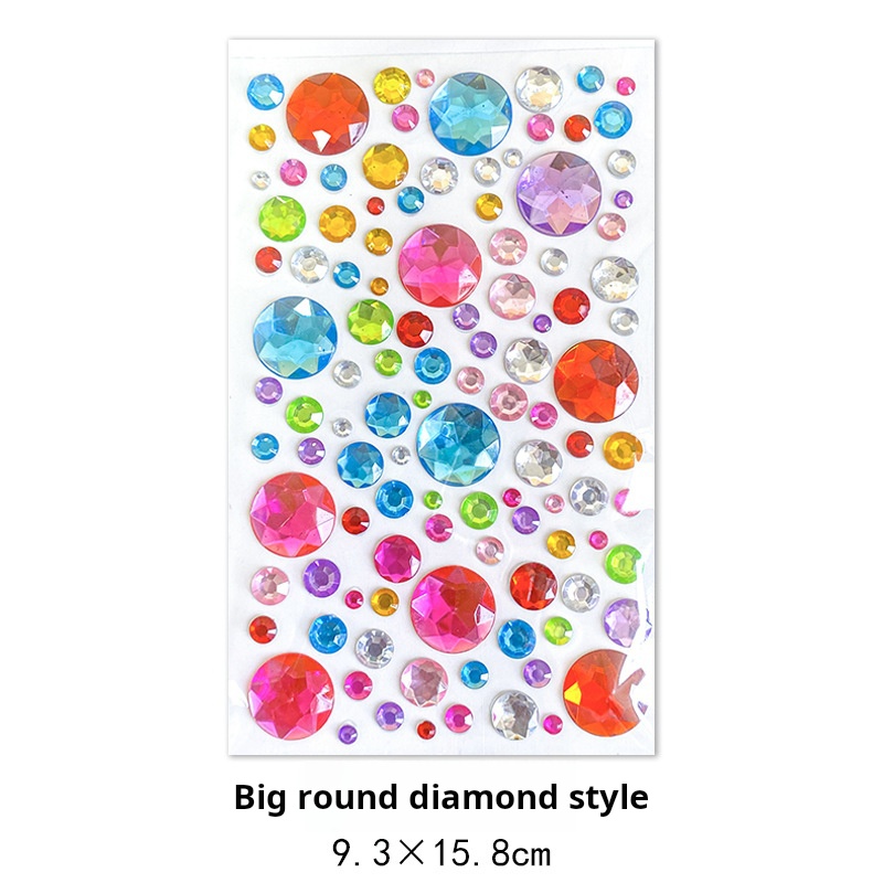 Colorful Gem Sticker Acrylic Crystal Sticker Diy Three-dimensional ...