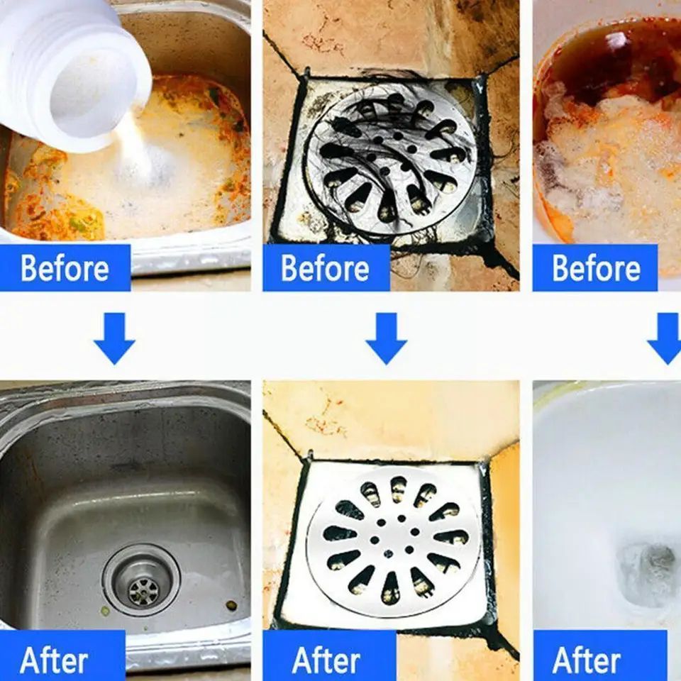 Sink and drain cleaner / sink cleaning powder for bathroom drainage ...