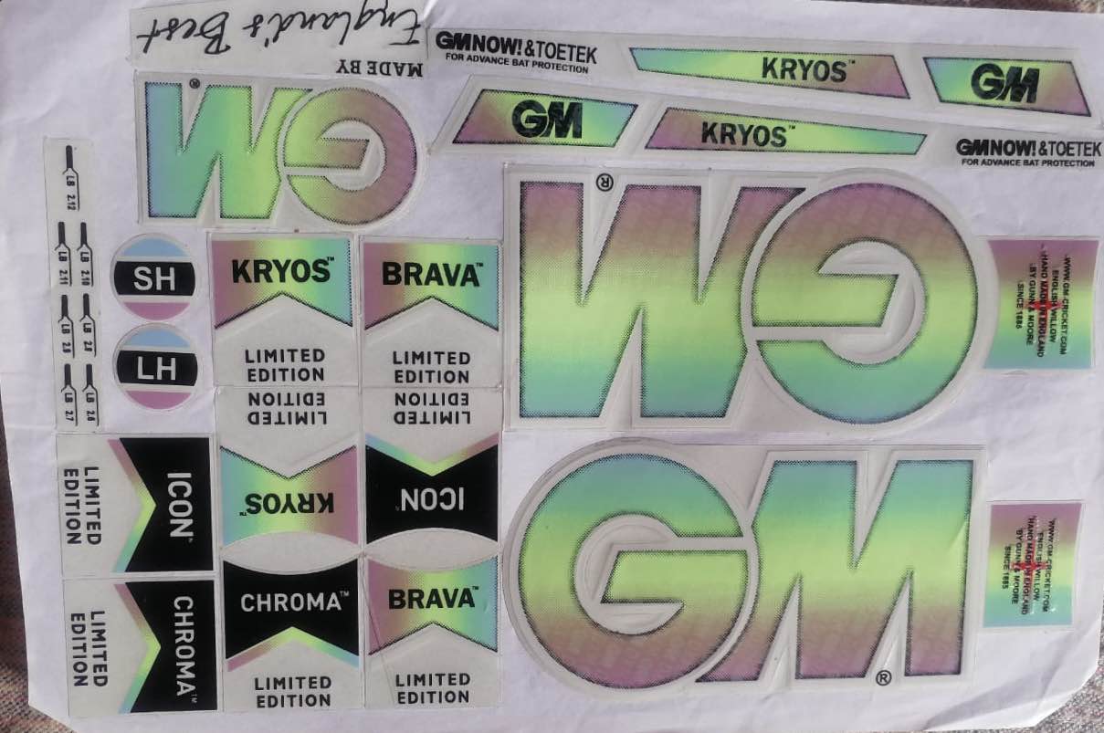 Original Leather Cricket Bat Stickers 3D Embossed | Daraz.lk