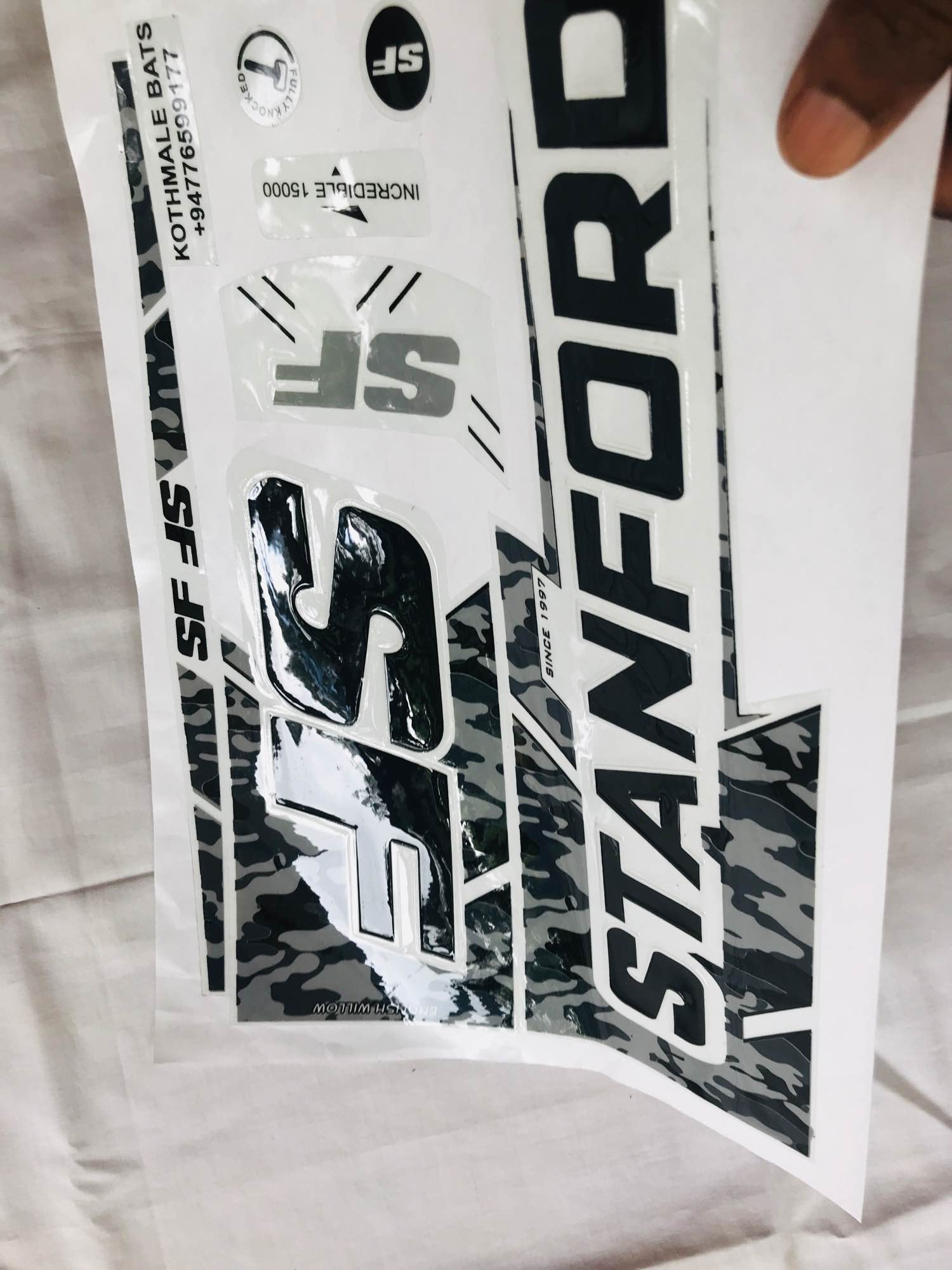 Original Cricket Bat Stickers - 3D Embossed | Daraz.lk