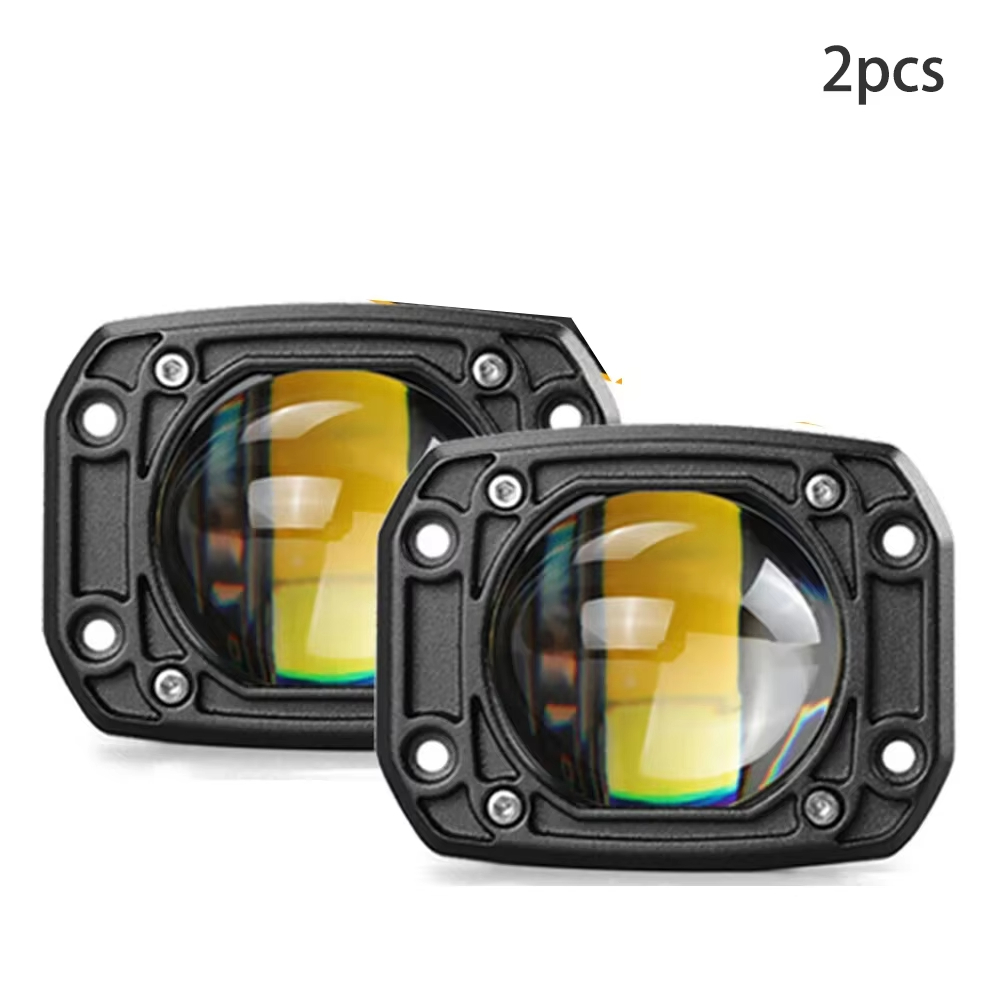 24V 12V Car DRL Lights LED 6000K/3500K Fog Lens Motorcycle Spotlight Flood Spot Day Running ...
