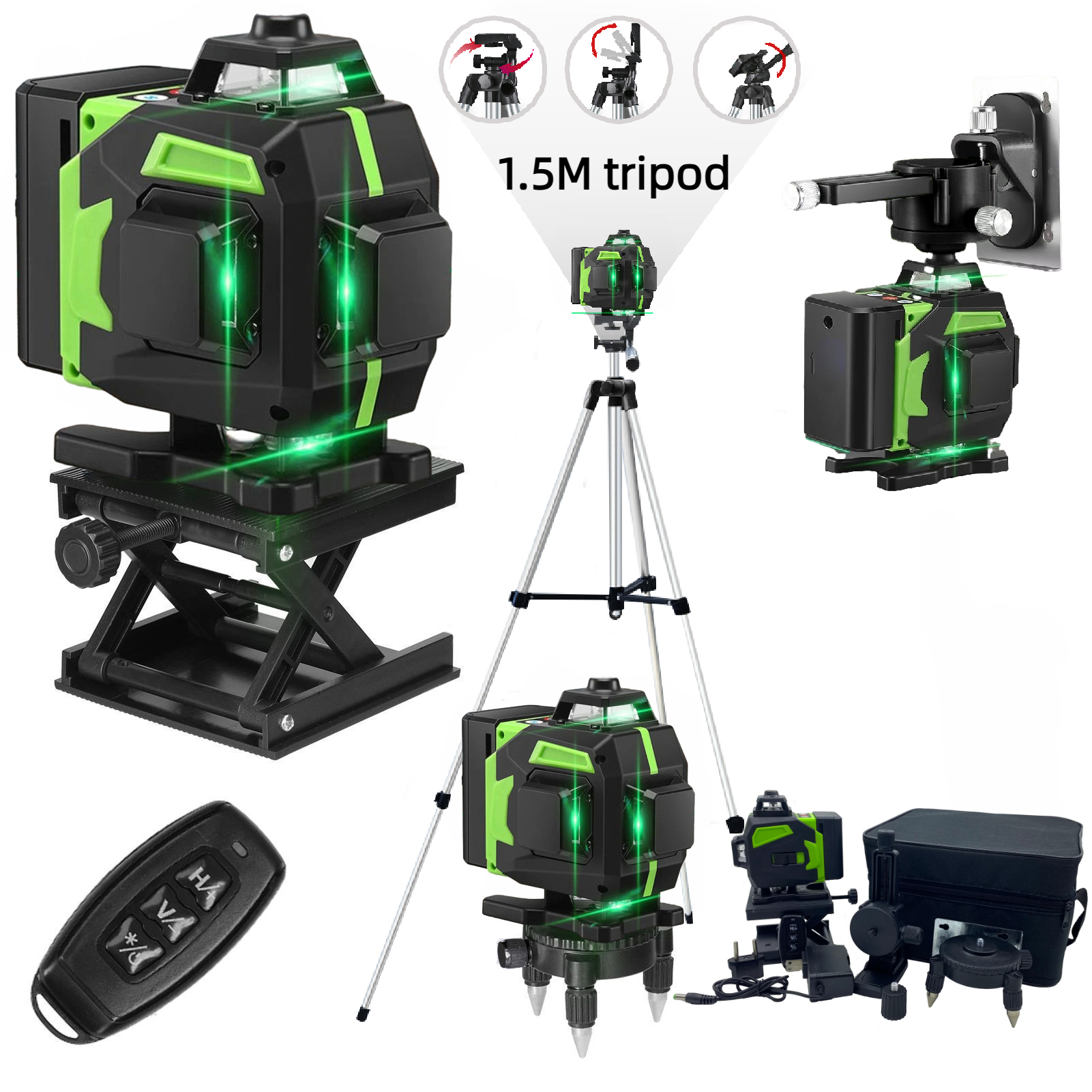 nivel a Laser Level mini 16 Lines Laser profesional 360 Horizontal ...