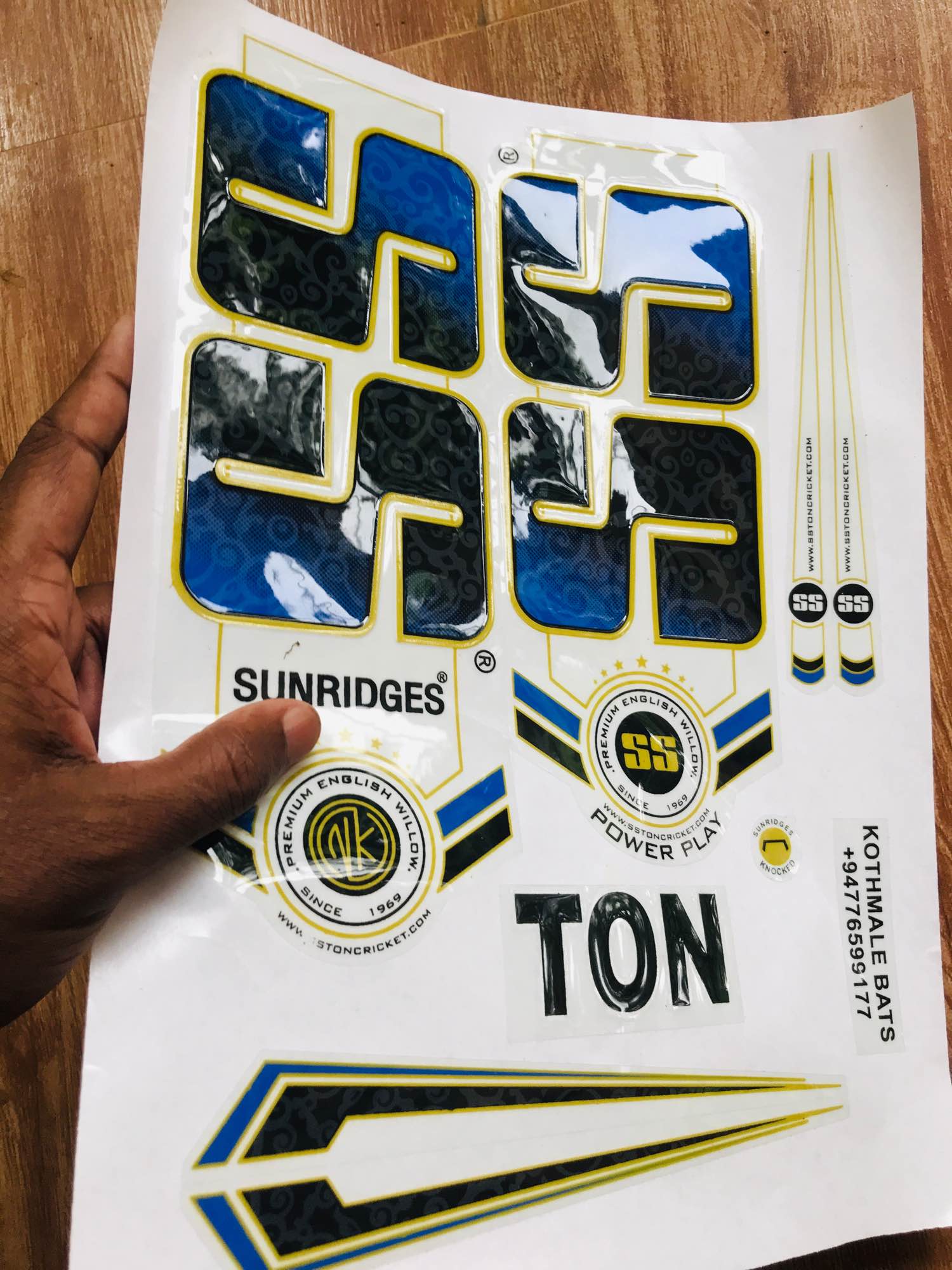 Original Cricket Bat Stickers - 3D Embossed | Daraz.lk