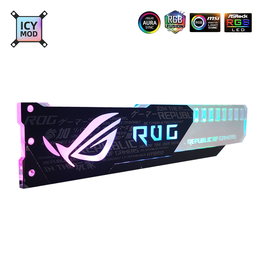 Aluminum GPU Bracket Aorus 5V3Pin VGA Holder RGB MSI ROG NVIDIA A-RGB ...