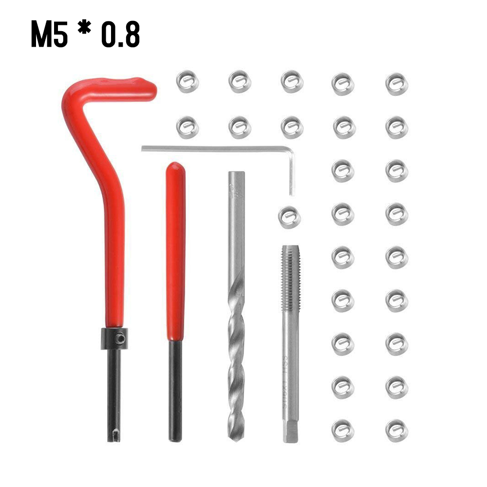 30Pcs Metric Thread Repair Insert Kit M5 M6 M8 M10 M12 M14 Helicoil Car ...