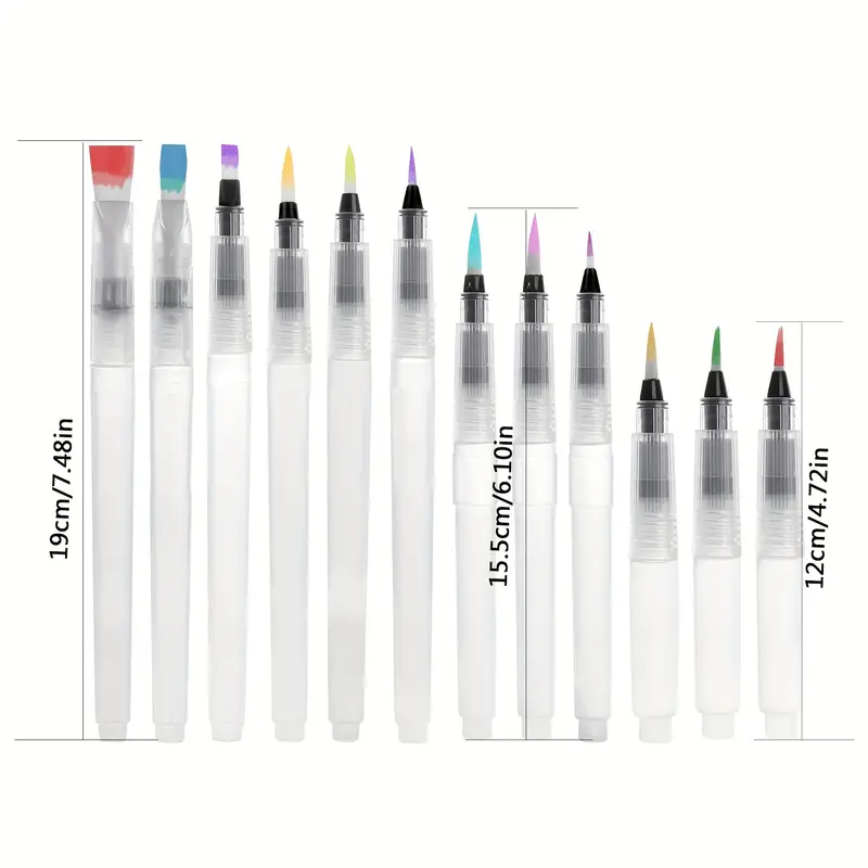 7/9/12pcs Watercolor Brush Pens Set Super Easy To Use And Fill For ...