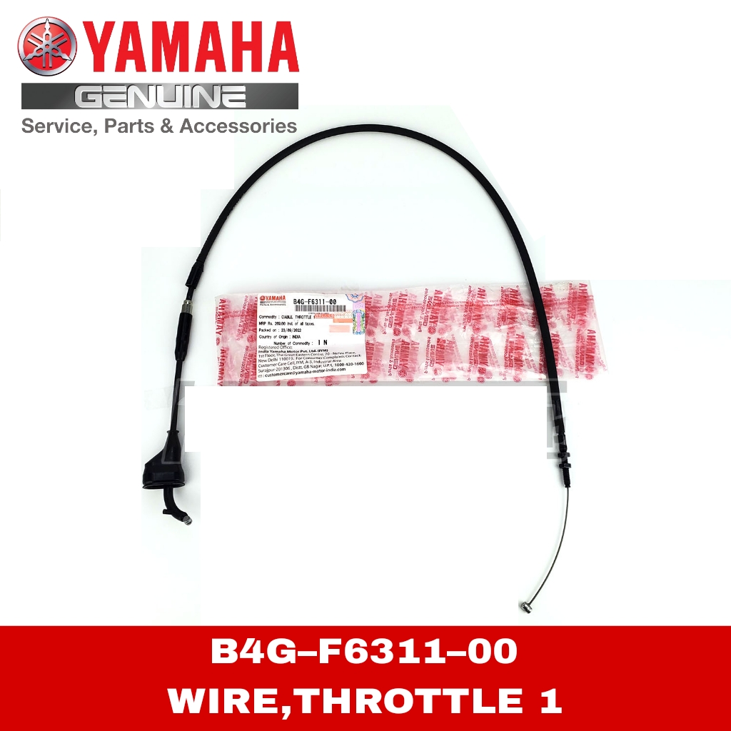 THROTTLE CABLE 1, YAMAHA FZ V3 GENUINE B4G–F6311–00 WIRE, THROTTLE 1 ...