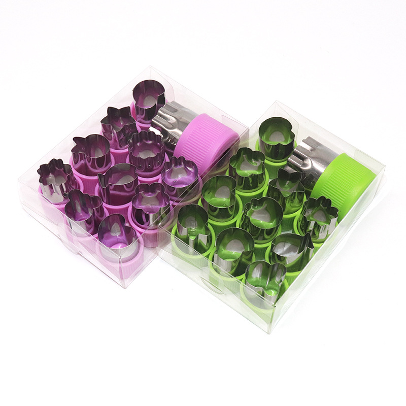 12 Pcs Vegetable Cutter Shapes Sets Mini Size Cutters Fruit Cutters ...