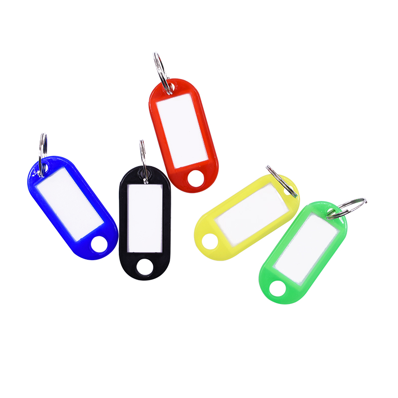 50pcs/lot Colorful Plastic Keychain Key Tags label Numbered Name ...