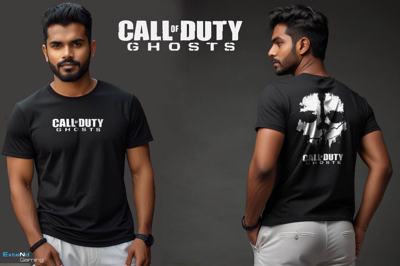 Tshirt call of duty ghost printed single jersey crew neck unisex men ...
