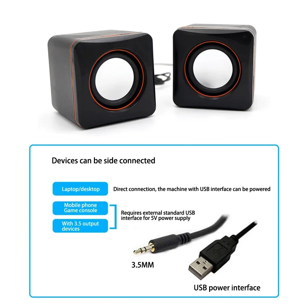 Wired Computer Gaming Speakers Subwoofer Home Office Speakers USB 2.0 Laptop Computer Speaker ...