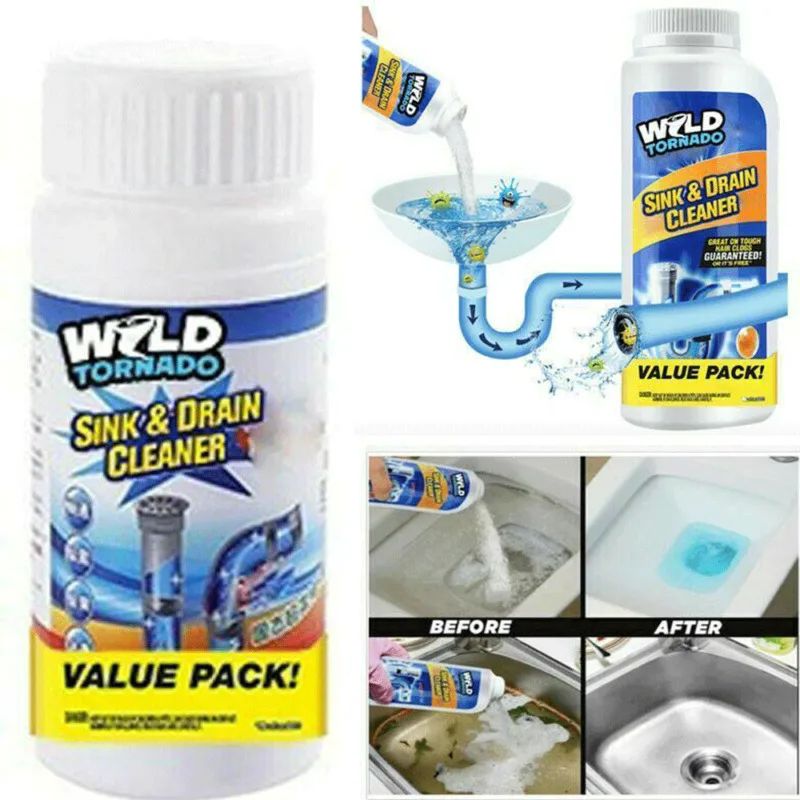 Sink and drain cleaner / sink cleaning powder for bathroom drainage ...